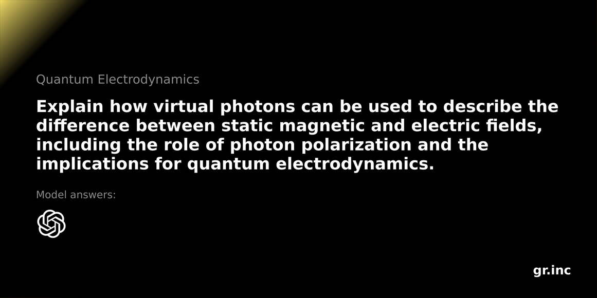 Explain how virtual photons can be used to descri… | General Reasoning