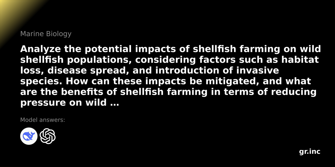 Analyze the potential impacts of shellfish farmin… | General Reasoning