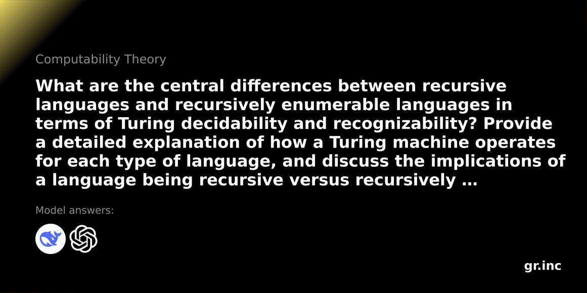 What are the central differences between recursiv… | General Reasoning