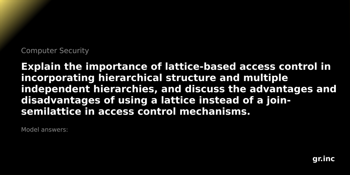 Explain the importance of lattice-based access co… | General Reasoning
