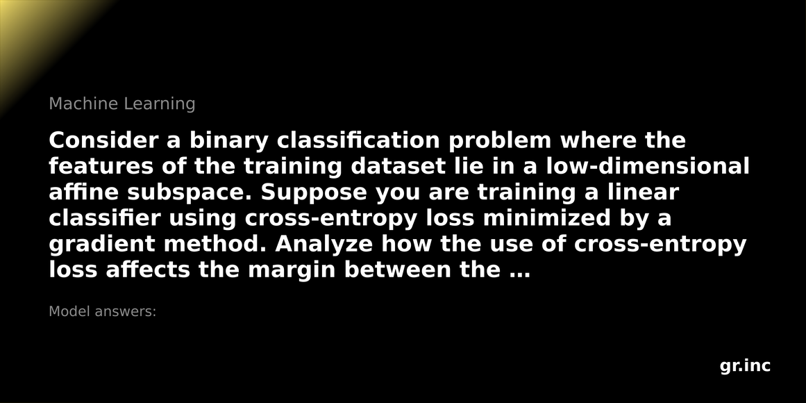 Consider a binary classification problem where th… | General Reasoning