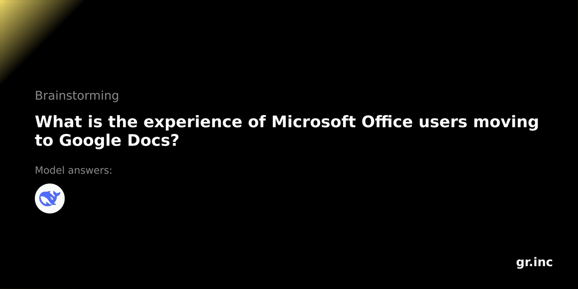 What is the experience of Microsoft Office users … | General Reasoning