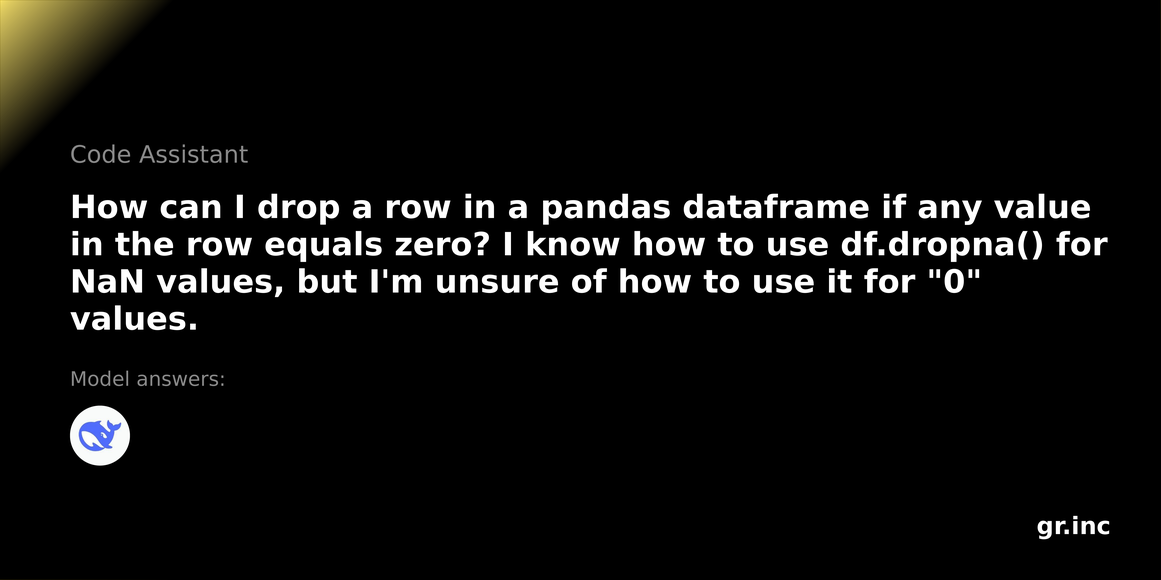 How can I drop a row in a pandas dataframe if any… | General Reasoning