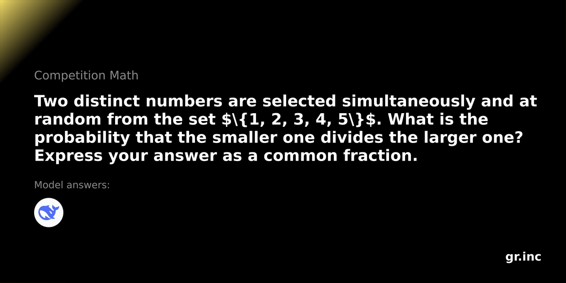 Two distinct numbers are selected simultaneously … | General Reasoning