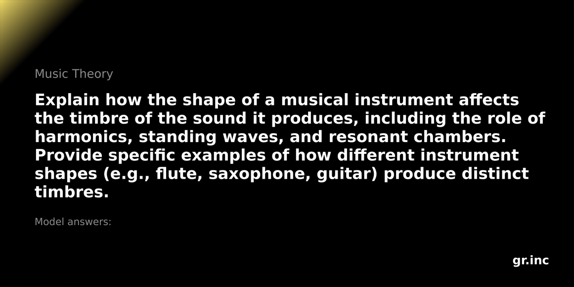 Explain how the shape of a musical instrument aff… | General Reasoning