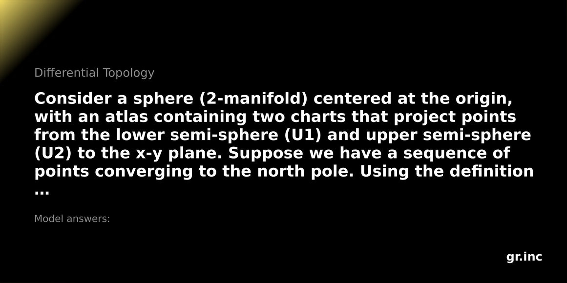 Consider a sphere (2-manifold) centered at the or… | General Reasoning