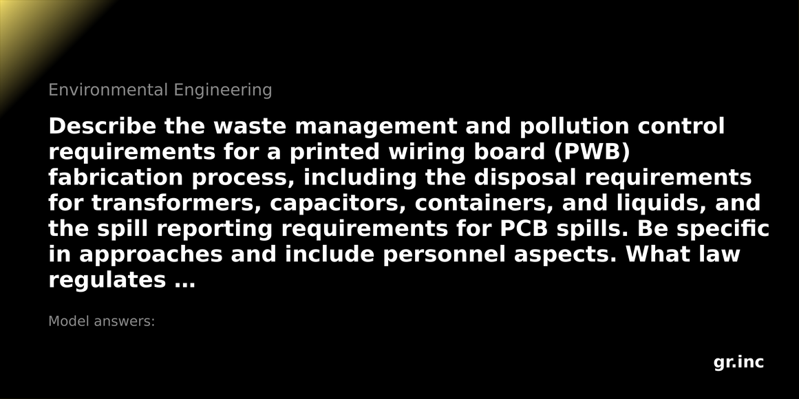 Describe the waste management and pollution contr… | General Reasoning