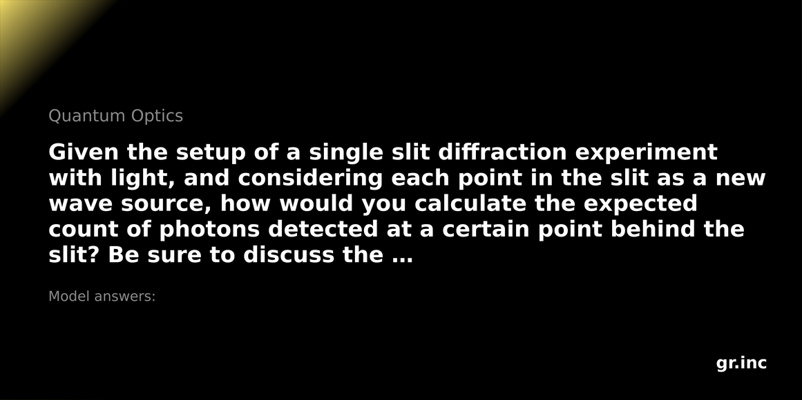 Given the setup of a single slit diffraction expe… | General Reasoning
