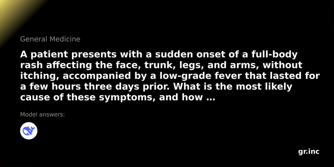 A patient presents with a sudden onset of a full-… | General Reasoning