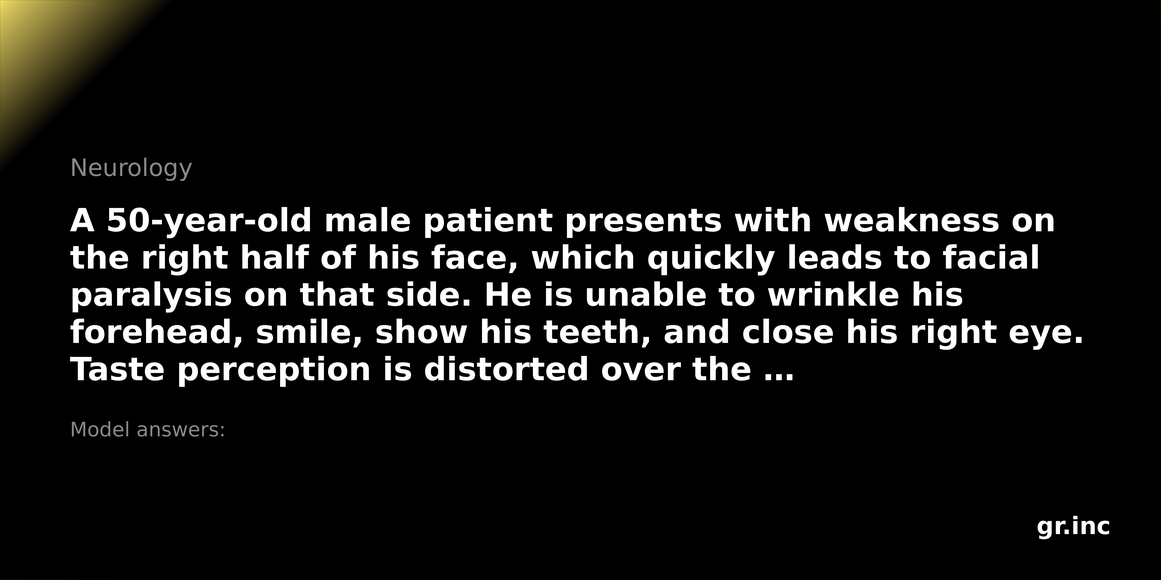 A 50-year-old male patient presents with weakness… | General Reasoning