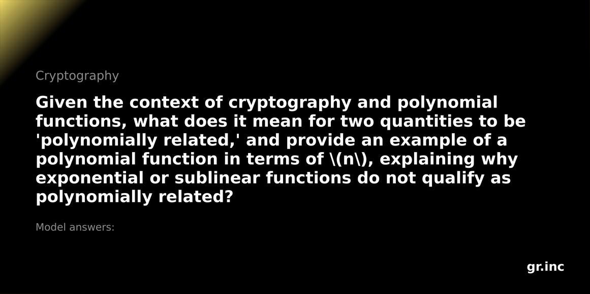 Given the context of cryptography and polynomial … | General Reasoning
