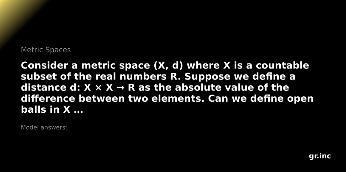Consider a metric space (X, d) where X is a count… | General Reasoning