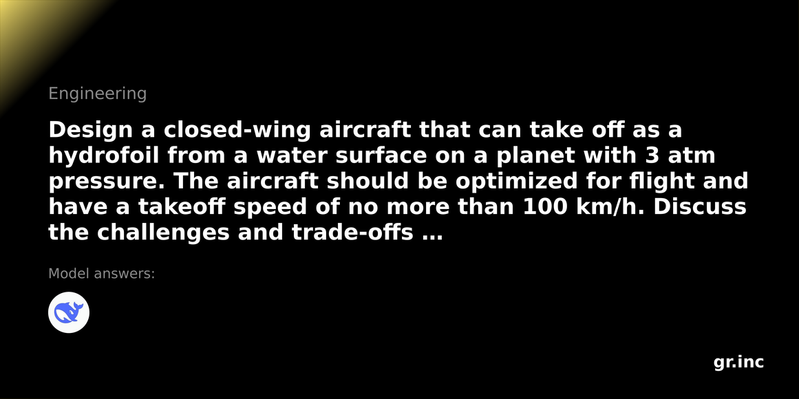 Design a closed-wing aircraft that can take off a… | General Reasoning