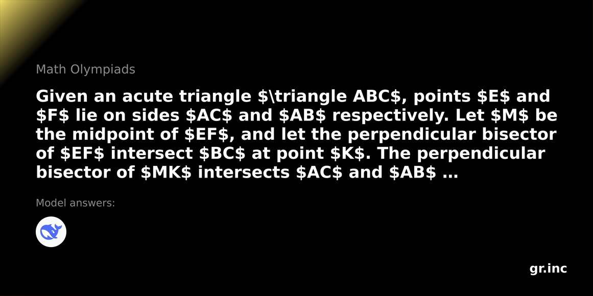Given an acute triangle $\triangle ABC$, points $… | General Reasoning