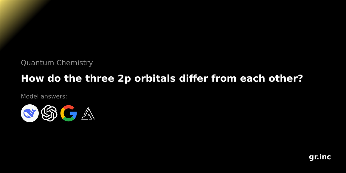 How do the three 2p orbitals differ from each oth… | General Reasoning