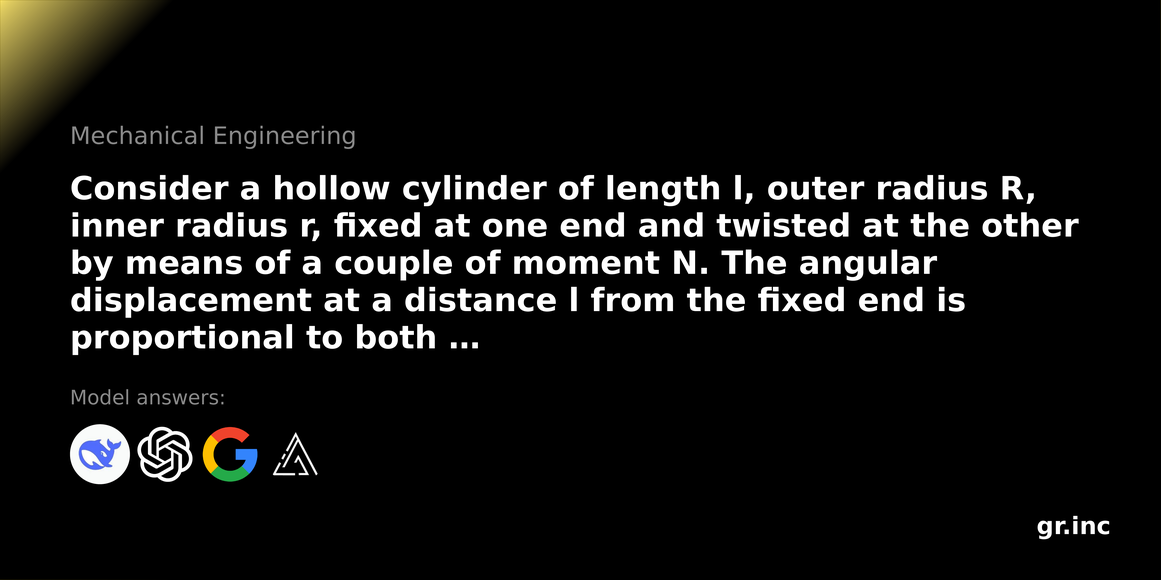 Consider a hollow cylinder of length l, outer rad… | General Reasoning