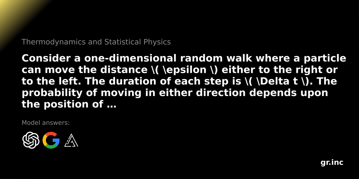 Consider a one-dimensional random walk where a pa… | General Reasoning
