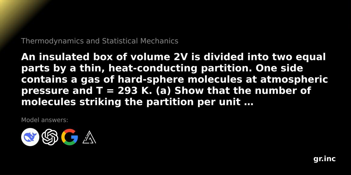 An insulated box of volume 2V is divided into two… | General Reasoning