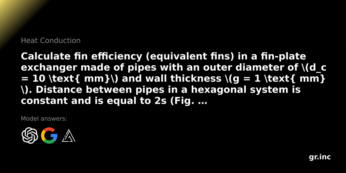 Calculate fin efficiency (equivalent fins) in a f… | General Reasoning