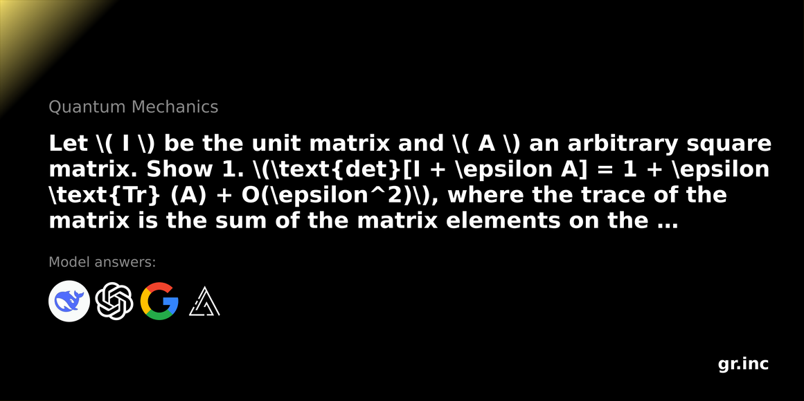 Let \( I \) be the unit matrix and \( A \) an arb… | General Reasoning