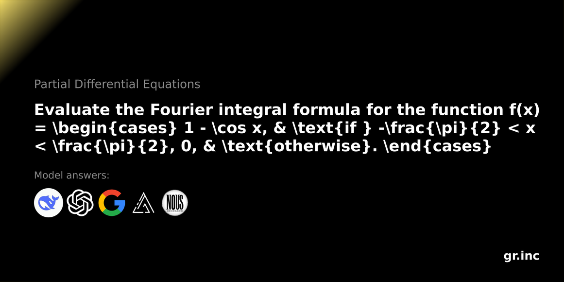 Evaluate the Fourier integral formula for the fun… | General Reasoning
