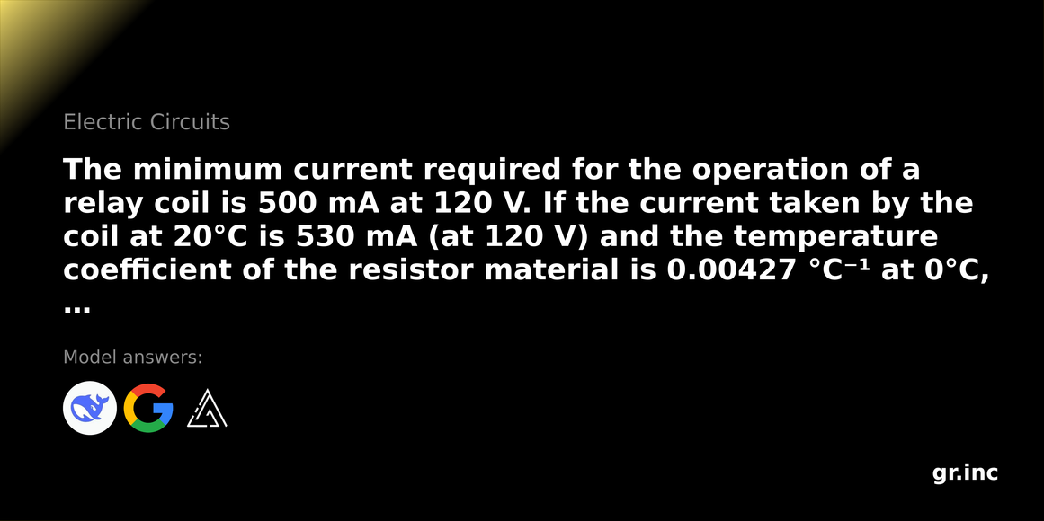 The minimum current required for the operation of… | General Reasoning