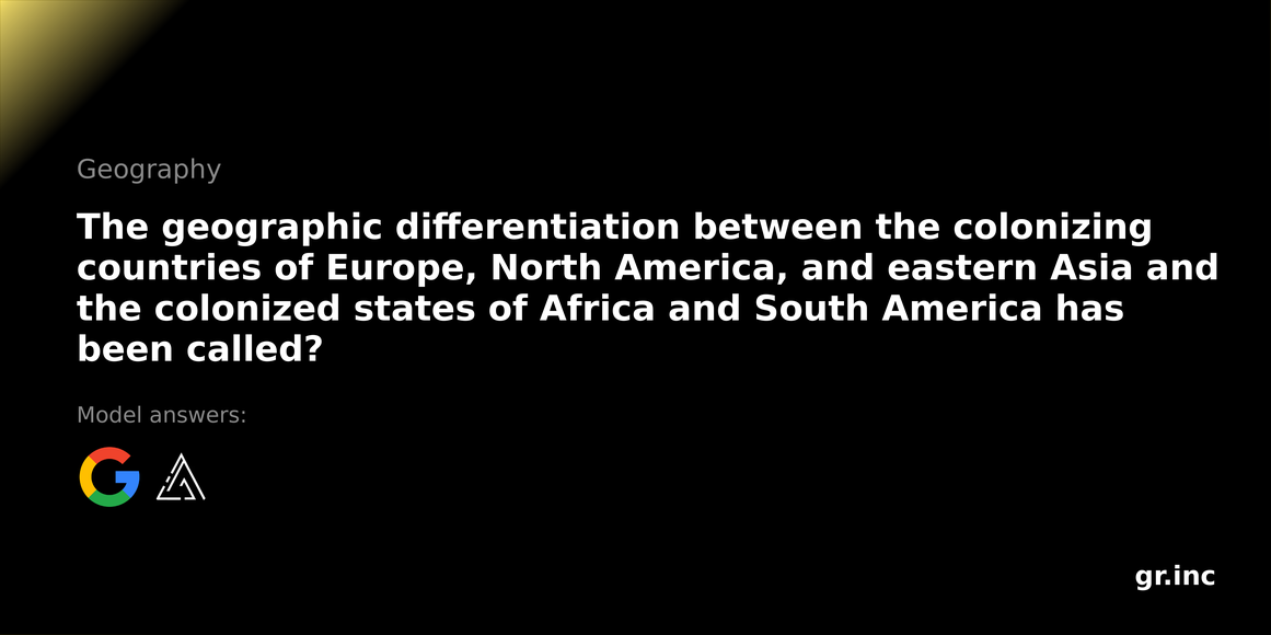 The geographic differentiation between the coloni… | General Reasoning