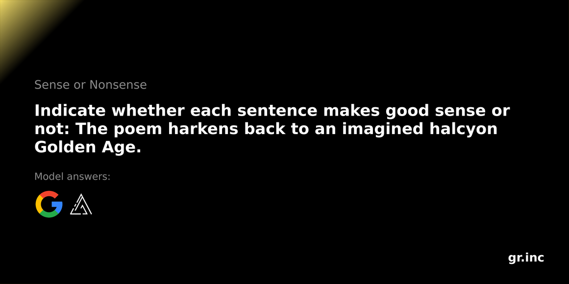 Sense or nonsense?: Indicate whether each sentenc… | General Reasoning