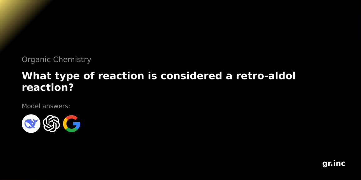 What type of reaction is considered a retro-aldol… | General Reasoning