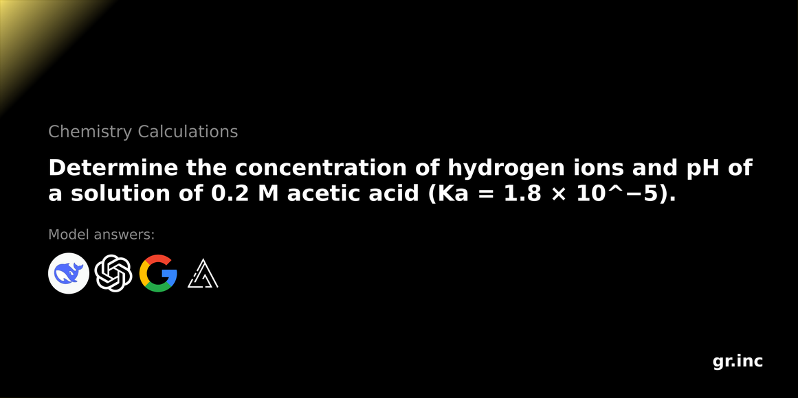 Determine the concentration of hydrogen ions and … | General Reasoning