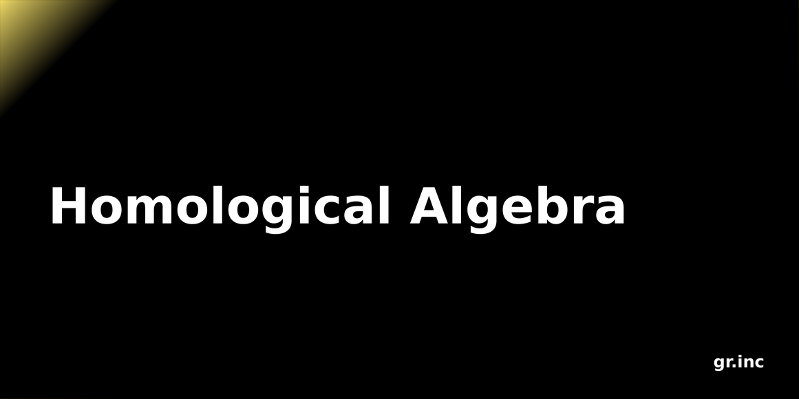 Homological Algebra | General Reasoning