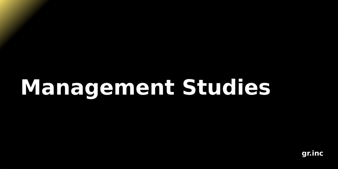 Management Studies | General Reasoning