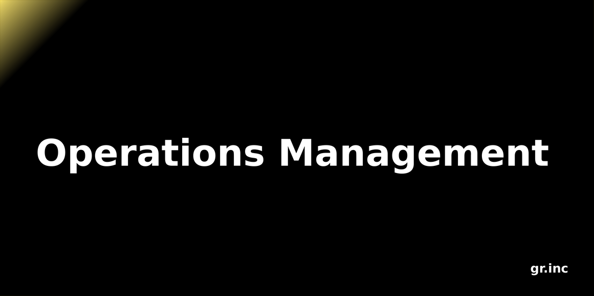 Operations Management | General Reasoning