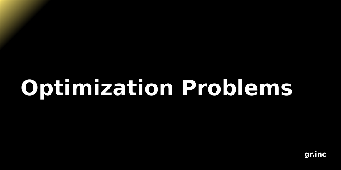 Optimization Problems | General Reasoning