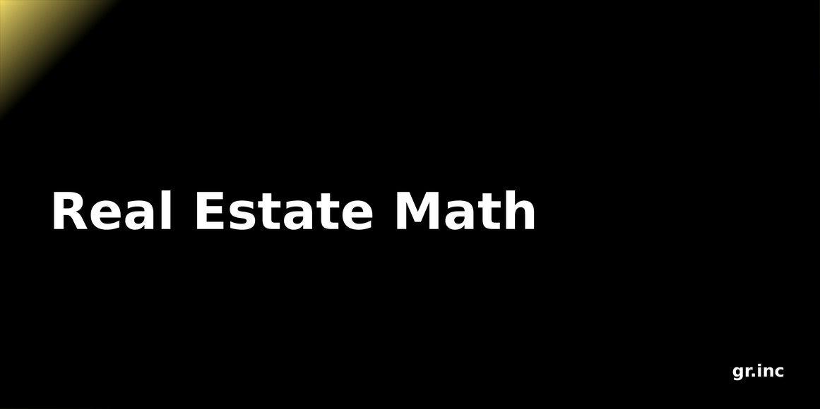 Real Estate Math | General Reasoning